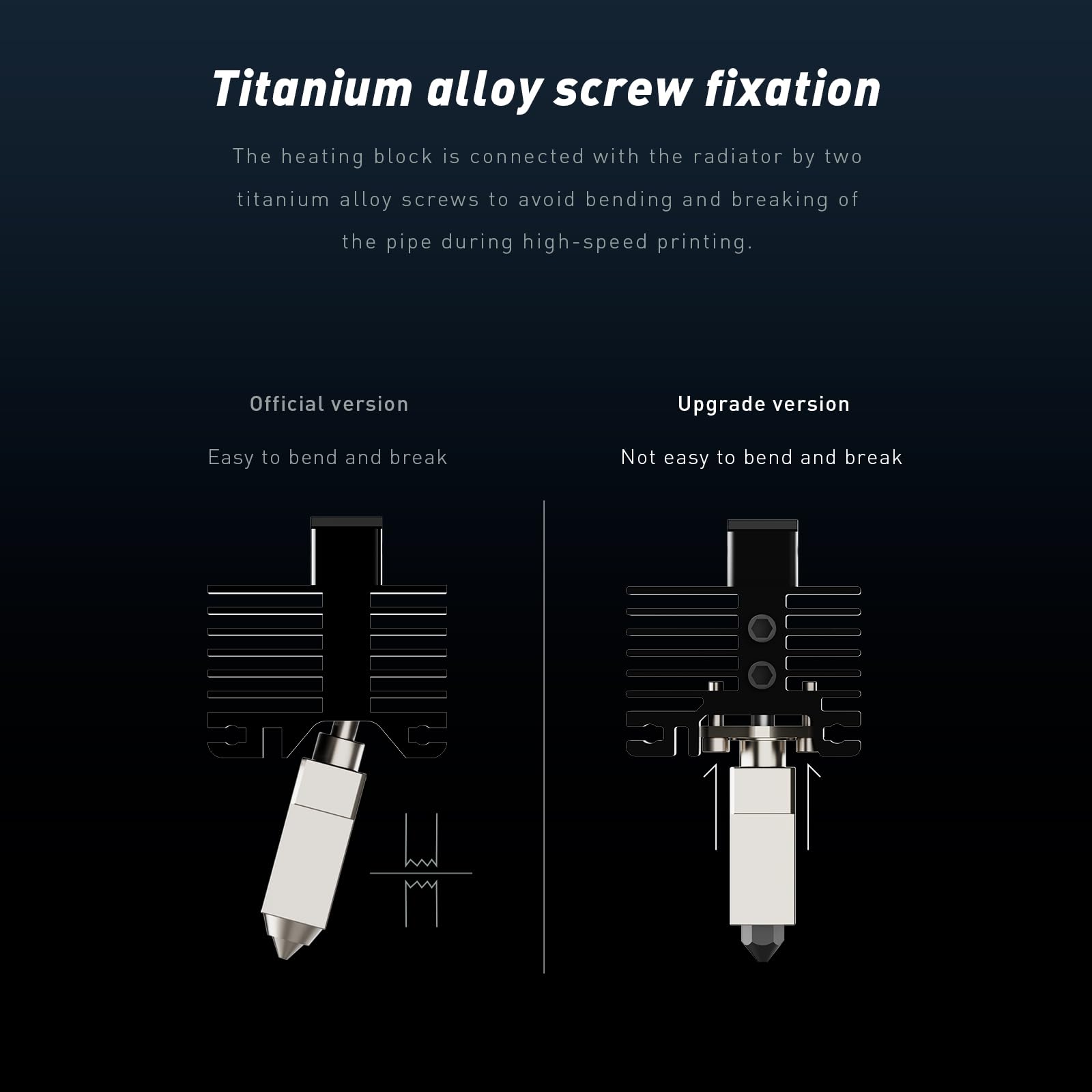 High Temperature Upgraded Lad Hotend with Plated Copper Heater Block Titanium Heatbreak, Extra Hardened Steel Nozzle Compatible with BB X1 Carbon X1-C P1P 3D Printer (Hotend Set Kit A)