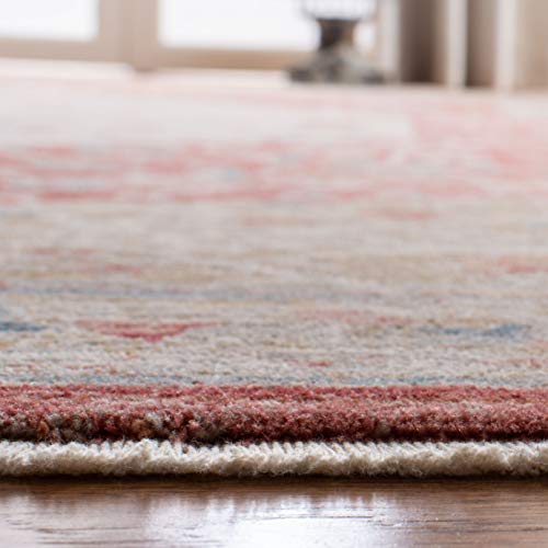 SAFAVIEH Kenitra Collection 10' x 14' Red / Beige KRA661R Vintage Oriental Distressed Area Rug