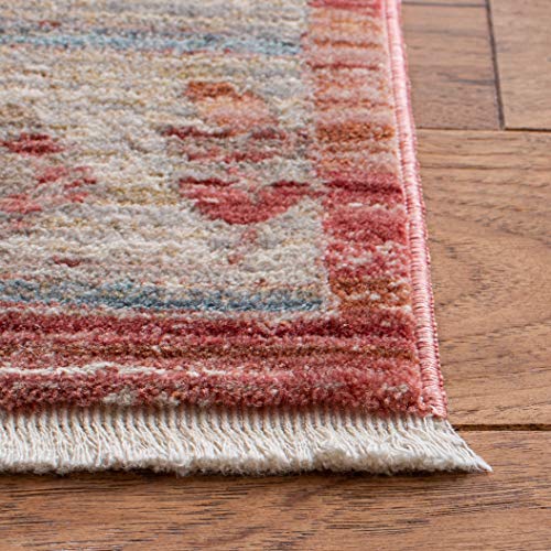 SAFAVIEH Kenitra Collection 10' x 14' Red / Beige KRA661R Vintage Oriental Distressed Area Rug