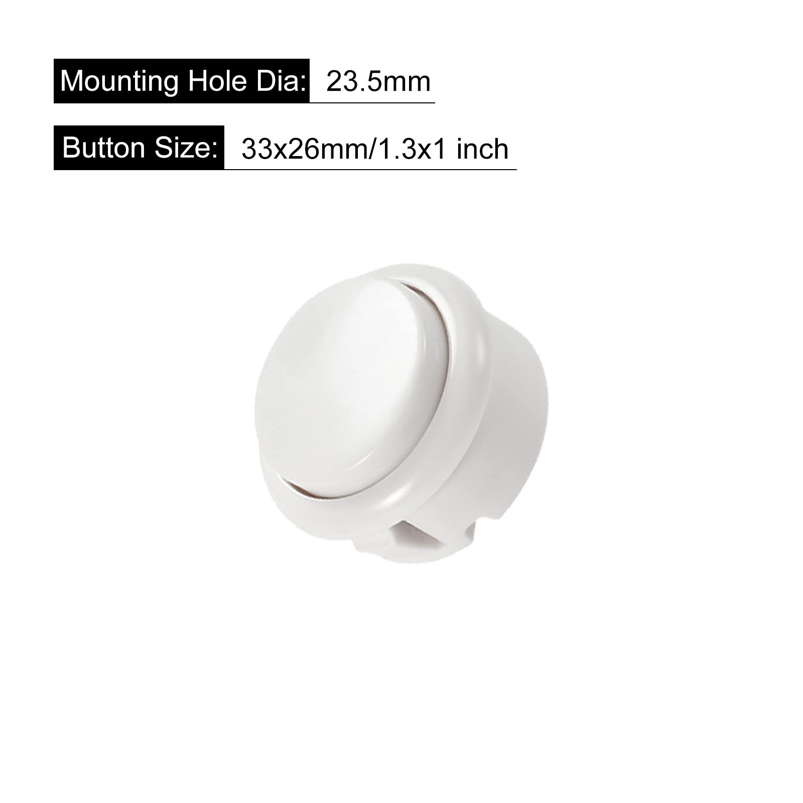 Rebower Momentary Game Push Button Switches Game Button [Arcade Video Games] 30mm Red/Green/Blue/Yellow/Black/White 12