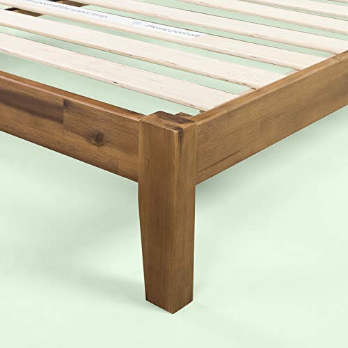 ZINUS Lucinda Wood Platform Bed Frame / No Box Spring Needed / Solid Wood Foundation with Wood Slat Support / Easy Assembly, Twin