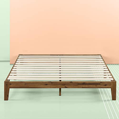 ZINUS Lucinda Wood Platform Bed Frame / No Box Spring Needed / Solid Wood Foundation with Wood Slat Support / Easy Assembly, Twin