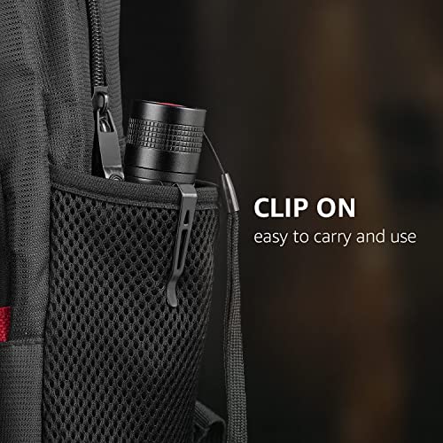 Lepro LED Flashlight with Clip, LE2050 Flashlight High Lumens, 5 Lighting Modes, Zoomable, Waterproof, Lightweight Flash Lights/Flashlights for Emergencies,Camping, Powered by AAA Battery
