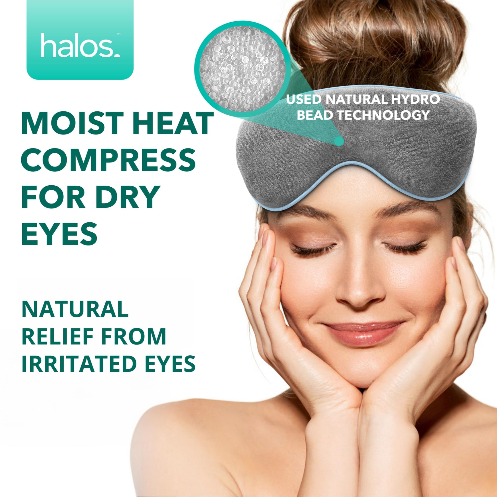 Microwave Activated Warm Eye Compress for Dry Eyes, Blepharitis & Stye Eye Treatment - Heated Eye Masks for Dry Eyes - Dry Eye Therapy Mask & Eye Compress Moist Heat Delivers Warm Compress for Eyes