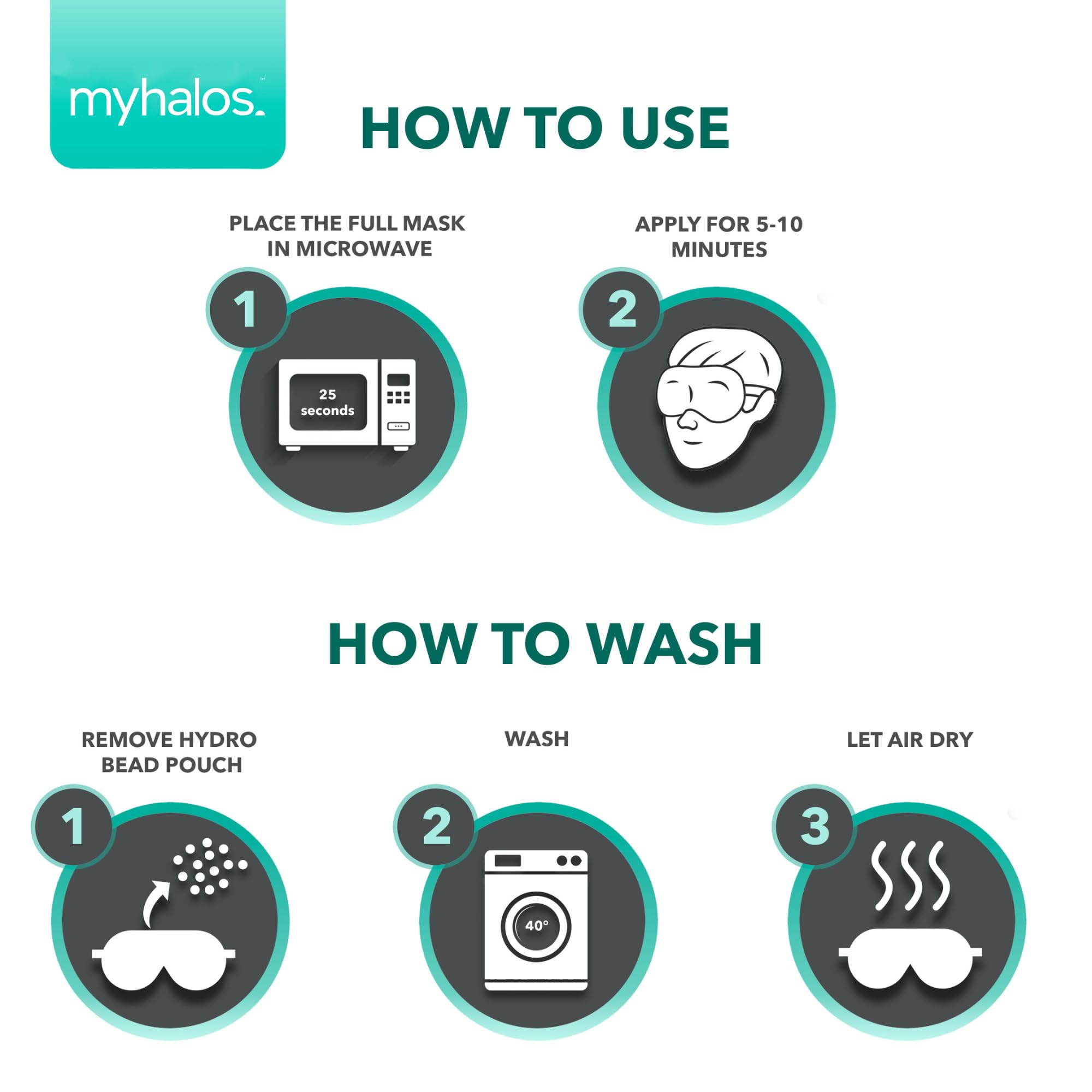 Microwave Activated Warm Eye Compress for Dry Eyes, Blepharitis & Stye Eye Treatment - Heated Eye Masks for Dry Eyes - Dry Eye Therapy Mask & Eye Compress Moist Heat Delivers Warm Compress for Eyes