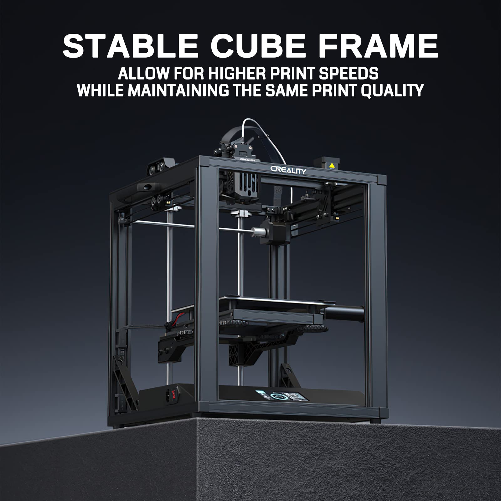 Official Creality Ender-5 S1 3D Printer with 250mm/s Printing Speed, 300℃ High-Temp Nozzle Direct Drive Extruder, Highly Metal Frame, CR Touch Auto-Leveling for Home, 220×220×280mm