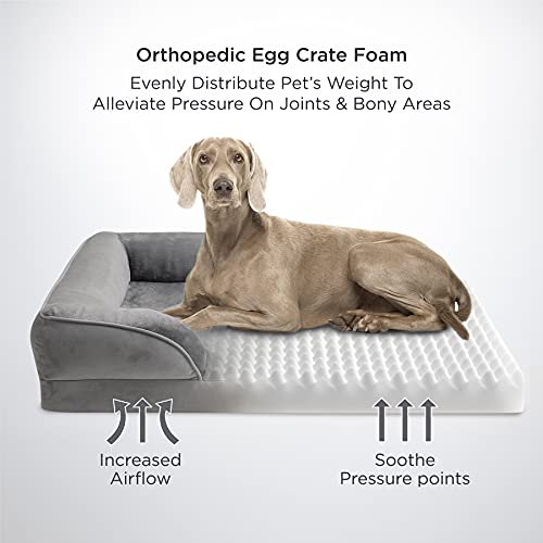 Bedsure Large Orthopedic Dog Bed for Large Dogs - Big Waterproof Dog Bed Large, Foam Sofa with Removable Washable Cover, Waterproof Lining and Nonskid Bottom Couch, Pet Bed