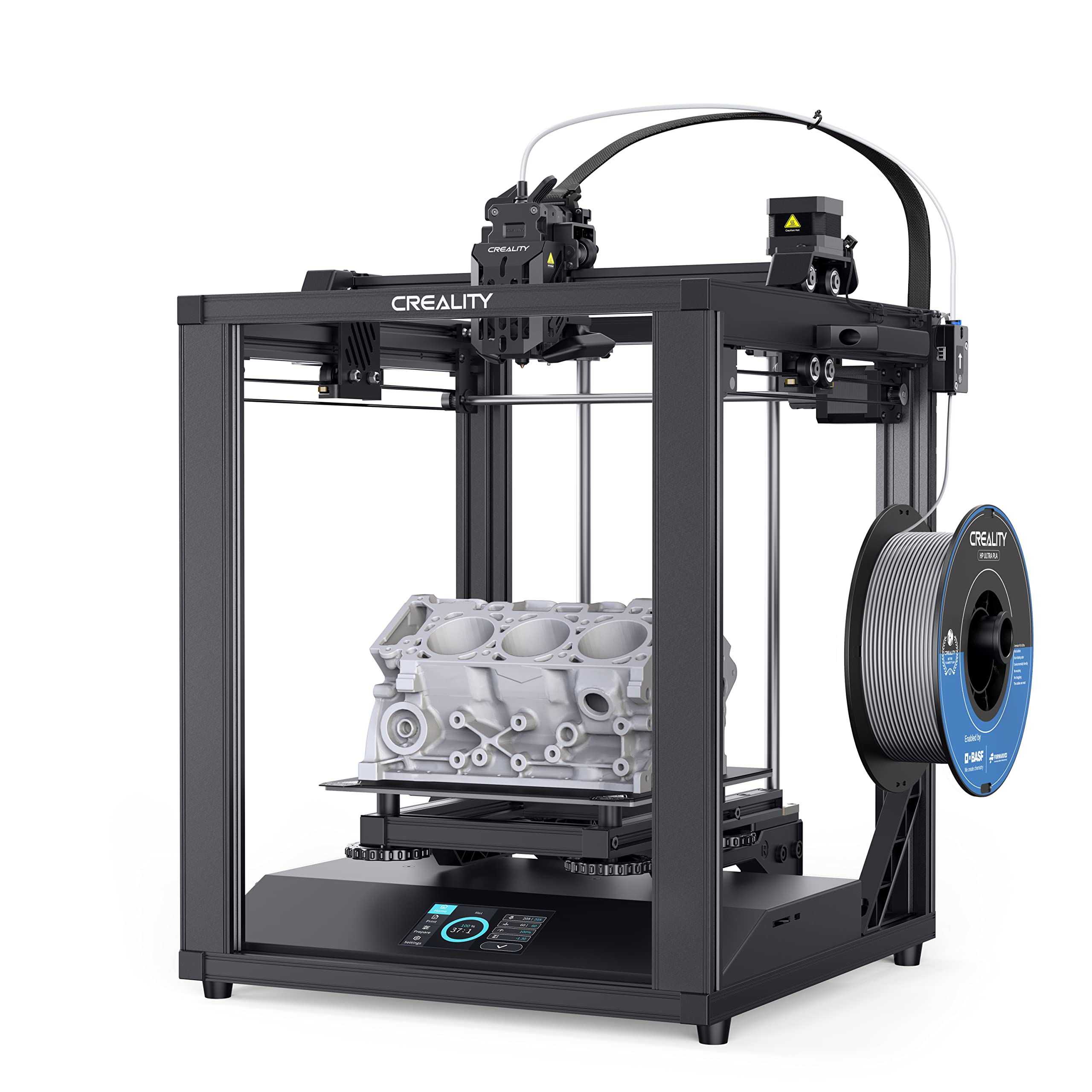 Official Creality Ender-5 S1 3D Printer with 250mm/s Printing Speed, 300℃ High-Temp Nozzle Direct Drive Extruder, Highly Metal Frame, CR Touch Auto-Leveling for Home, 220×220×280mm