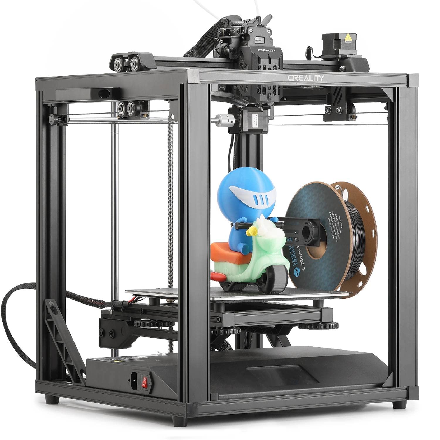 Official Creality Ender-5 S1 3D Printer with 250mm/s Printing Speed, 300℃ High-Temp Nozzle Direct Drive Extruder, Highly Metal Frame, CR Touch Auto-Leveling for Home, 220×220×280mm