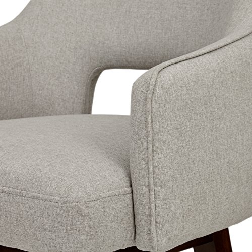 Amazon Brand β Rivet Malida Mid-Century Modern Open Back Swivel Kitchen Counter Height Stool, 37"H, Felt Grey