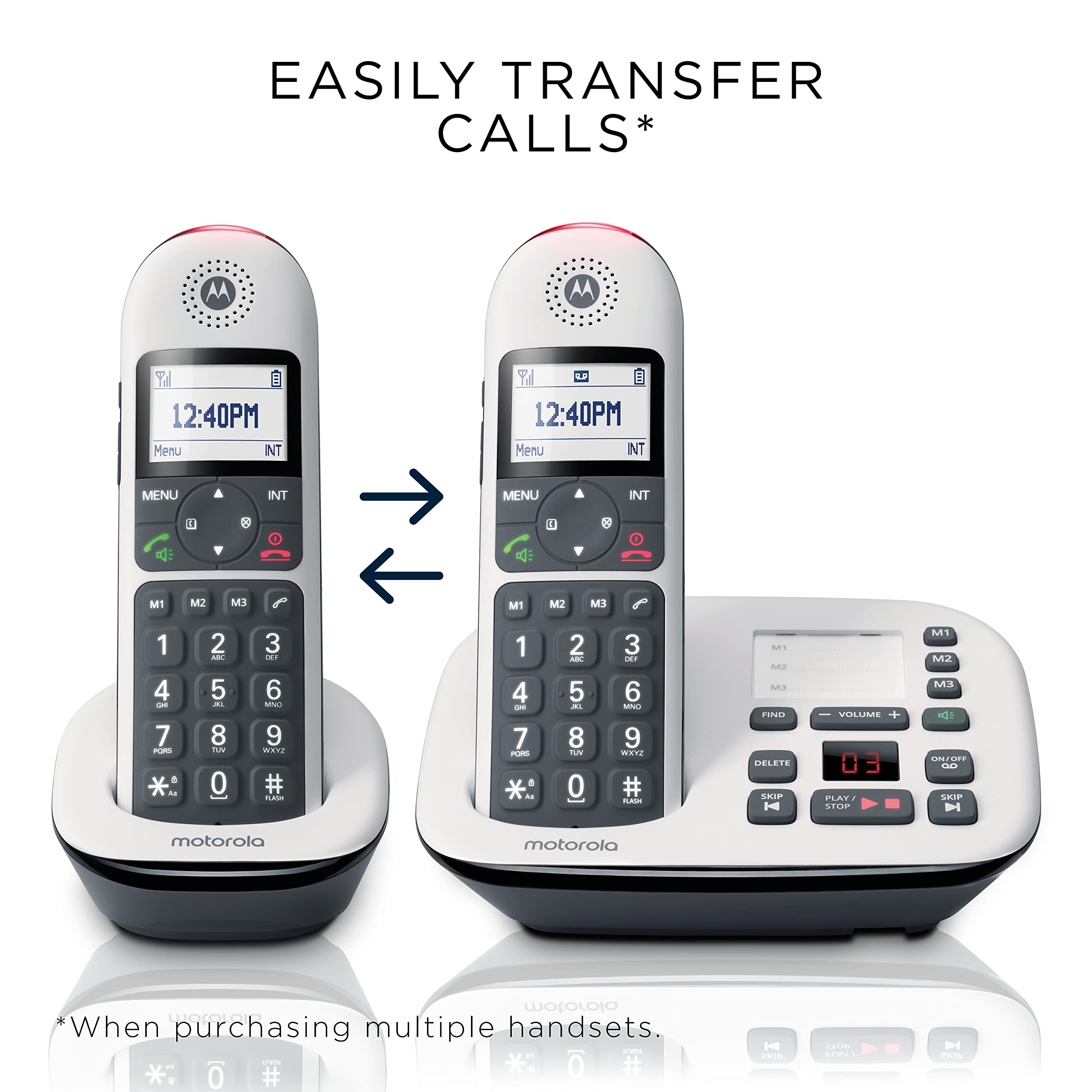 Motorola CD5012 CD5 Series Digital Cordless Telephone with Answering Machine (2 Handsets)