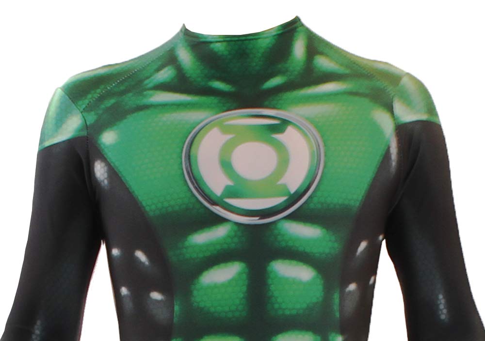 Halloween DC Comics Men's Green Suit Lycra Spandex Green Lantern Costumes for Adult Mens