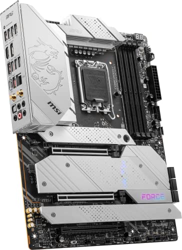 MSI Z690 Force WiFi Gaming Motherboard (ATX, 12th Gen Intel Core, LGA 1700 Socket, DDR5, PCIe 4, CFX, M.2 Slots, Wi-Fi 6E)