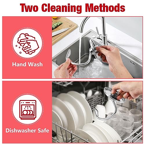 4.5-5QT Stainless Steel Dough Hook for KitchenAid Stand Mixer, Kitchen Aid Attachment Accessories/No coating/Dishwasher Safe Replacement for Kitchenaid Classic, Classic Plus and Artisan Serie Mixer