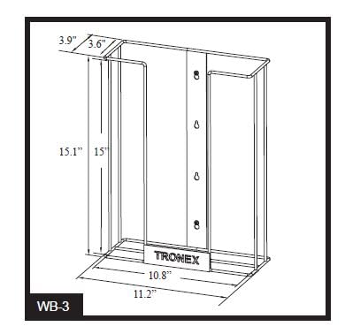 Tronex Triple Wall Mount Glove Dispenser Racks - 3 Wire Rack Holder for Disposable Gloves and Napkins - Durable Metal Organizer for Healthcare Industry (5)