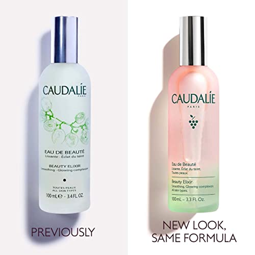 Caudalie Beauty Elixir Face Mist: Toner That Tightens Pores + Reduces Dullness + Sets Makeup, Full Size, 3.3 oz