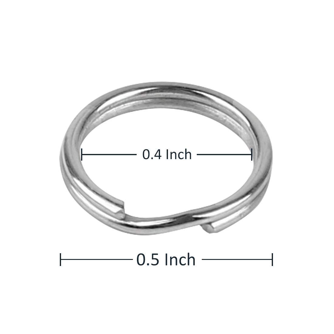Pawfly 100 Pack 1/2 Inch Mini Split Jump Ring with Double Loops Small Metal Rings Connectors for Jewelry Necklaces Bracelets Earrings Crafts Ornaments and DIY Arts