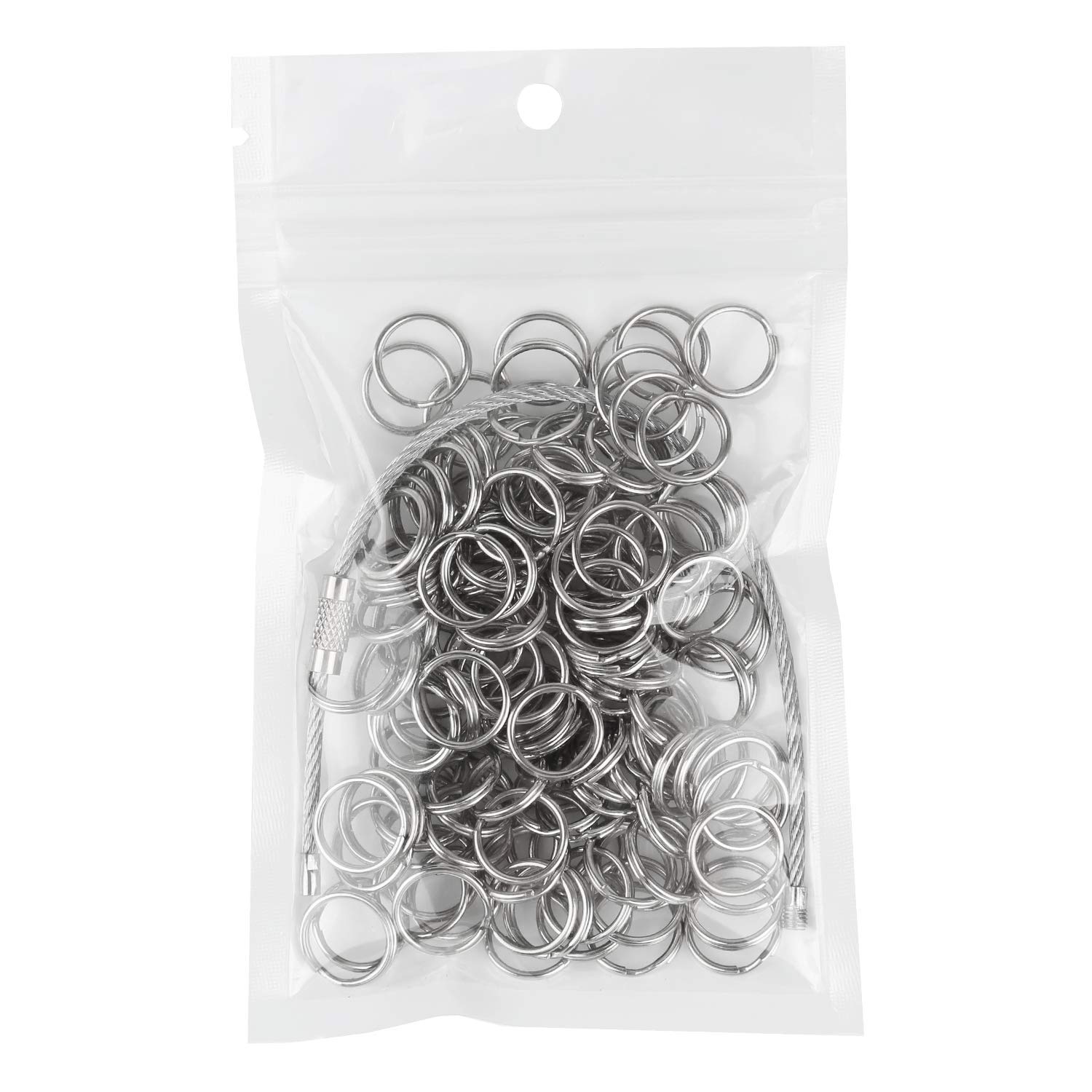 Pawfly 100 Pack 1/2 Inch Mini Split Jump Ring with Double Loops Small Metal Rings Connectors for Jewelry Necklaces Bracelets Earrings Crafts Ornaments and DIY Arts