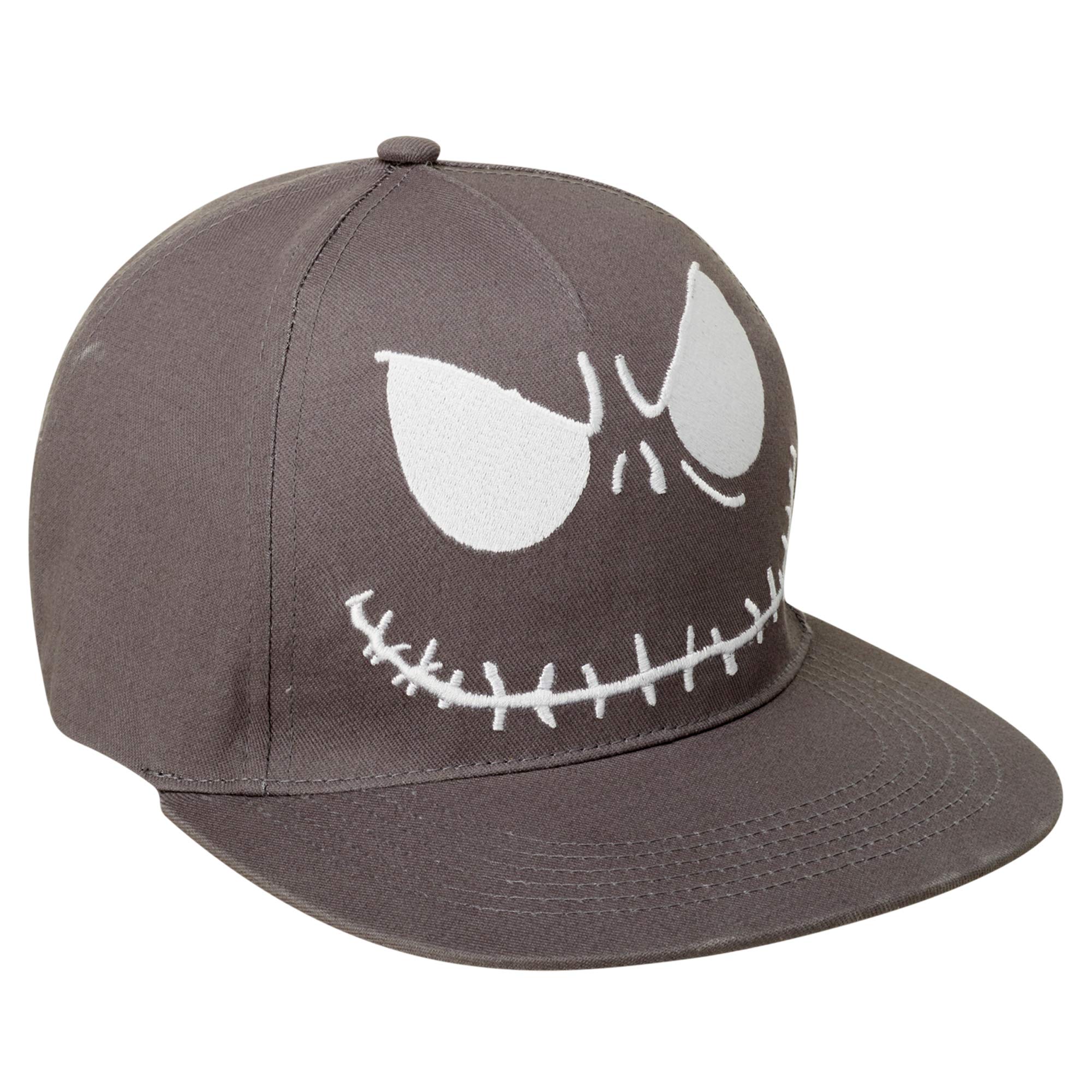 Disney Nightmare Before Christmas Baseball Cap, Snapback Hat for Men, Jack Skellington Grey