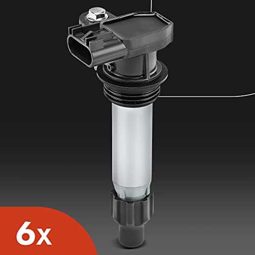 A-Premium Ignition Coils and Spark Plugs Kits Compatible with Chevrolet Equinox, Malibu, Traverse, Impala, Camaro, Colorado & GMC Acadia, Canyon & Buick LaCrosse, Enclave & Cadillac SRX, CTS 6-PC Set