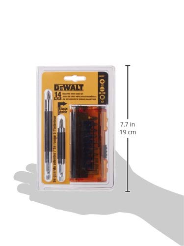 DEWALT Screwdriver Bit Set, Magnetic Drive Guide, 14-Piece (DW2097CS)