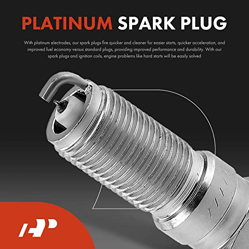 A-Premium Ignition Coils and Spark Plugs Kits Compatible with Chevrolet Equinox, Malibu, Traverse, Impala, Camaro, Colorado & GMC Acadia, Canyon & Buick LaCrosse, Enclave & Cadillac SRX, CTS 6-PC Set