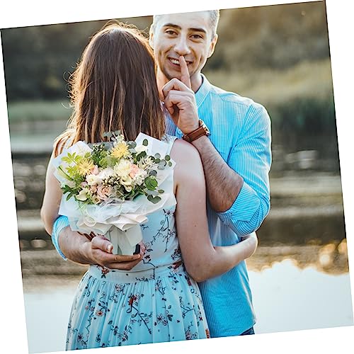GARVALON 20pcs Rose Wrapping Paper Tutu Packing Paper Flower Packaging Paper Matte Wrapping Paper Valentines Day Flower Papers Wedding Flower Wrapping Paper Gift Plastic Accessories Flowers