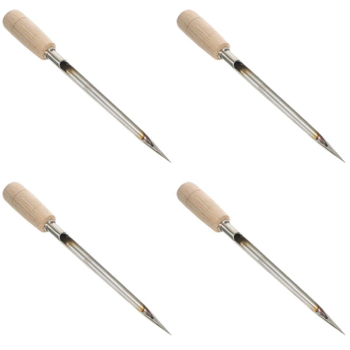 Baluue 4pcs Grain Sampler Metal Detector Turnicate Kit Outdoor Tools Grain Detector Probe Closed Sampling Agriculture Powder Sampler Stainless Steel Rice Sampler to Rotate Food