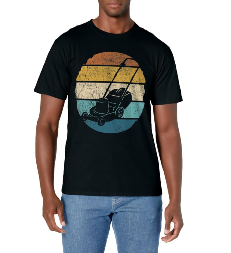 Vintage Lawn Mower - Gardener Landscaper Retro Lawnmower T-Shirt