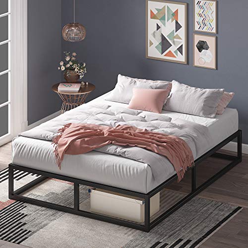 ZINUS Joseph Metal Platforma Bed Frame / Mattress Foundation / Wood Slat Support / No Box Spring Needed / Sturdy Steel Structure, Queen