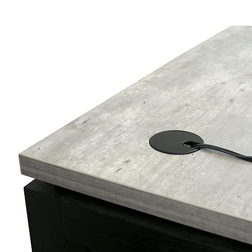 nbf signature series Urban Compact Desk - 60" W x 32" D Weathered Walnut Laminate Top/Black Accents