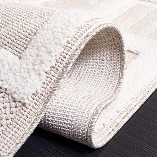 Safavieh Trends Collection 9' x 12' Beige/Ivory TRD108B Modern Contemporary Textured Area Rug