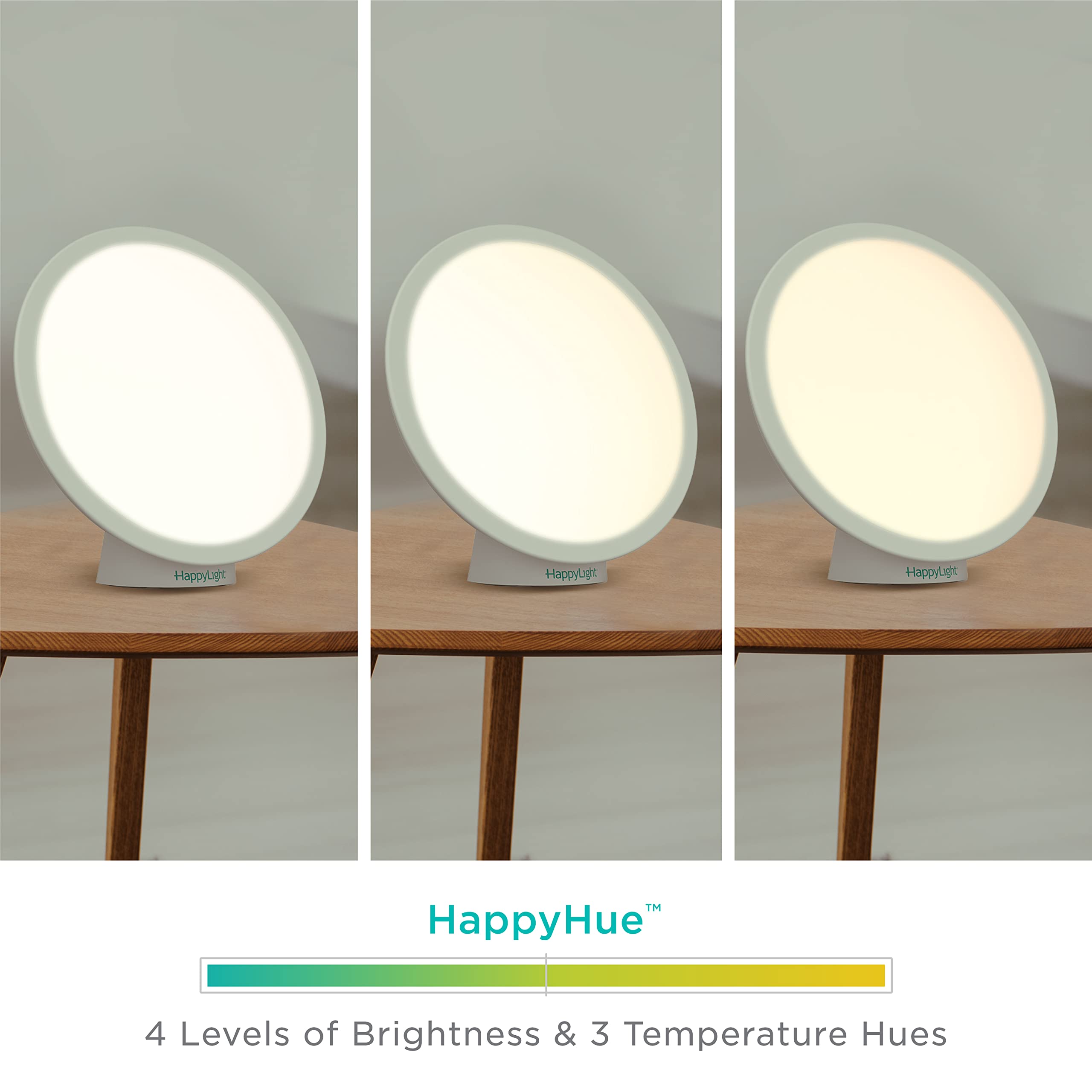 Verilux HappyLight Halo - Cordless LED Light Therapy Lamp with a 360° Magnetic Base & Rechargeable Battery for Portable, UV-Free, Full Spectrum 10,000 LUX Light with Adjustable Brightness and Color