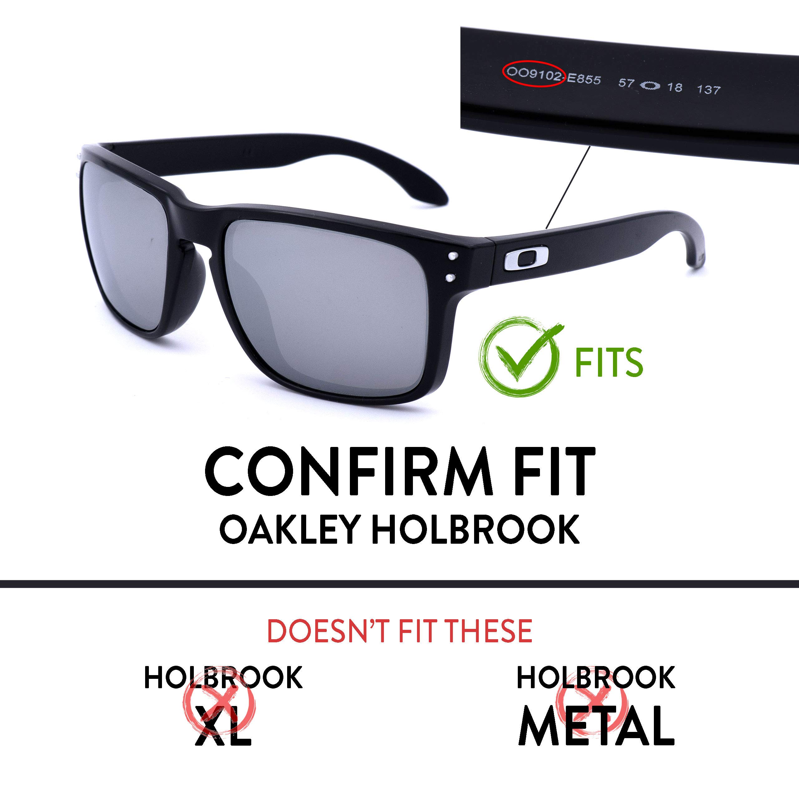 Apex Lenses Polarized PRO Replacement Lenses for Oakley Holbrook OO9102 Sunglasses (Black)