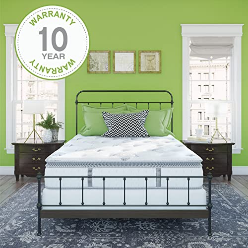 Classic Brands Mercer Cool Gel Memory Foam and Innerspring Hybrid 12-Inch Pillow Top Mattress | Bed-in-a-Box Full