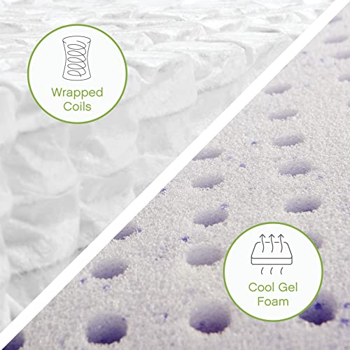 Classic Brands Mercer Cool Gel Memory Foam and Innerspring Hybrid 12-Inch Pillow Top Mattress | Bed-in-a-Box Full