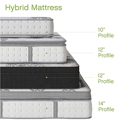 Classic Brands Mercer Cool Gel Memory Foam and Innerspring Hybrid 12-Inch Pillow Top Mattress | Bed-in-a-Box Full