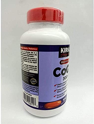 Kirkland Signature Maximum Potency CoQ10 300 mg 100 Softgels Each (Pack of 1)