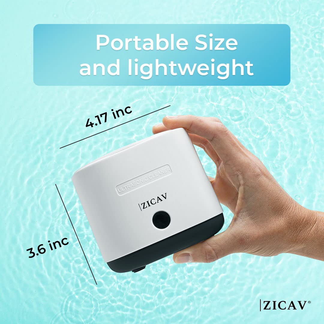 ZICAV Retainer Cleaner Machine - Ultrasonic Jewelry Cleaner - Denture Cleaner Machine, Mouth Guard, Aligner