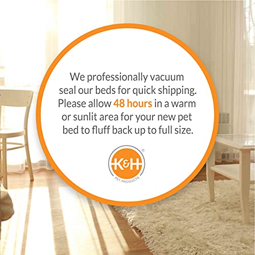 K&H PET PRODUCTS Indoor/Outdoor Superior Orthopedic Dog Bed Gray/Paw Large 35 X 46 X 4 Inches