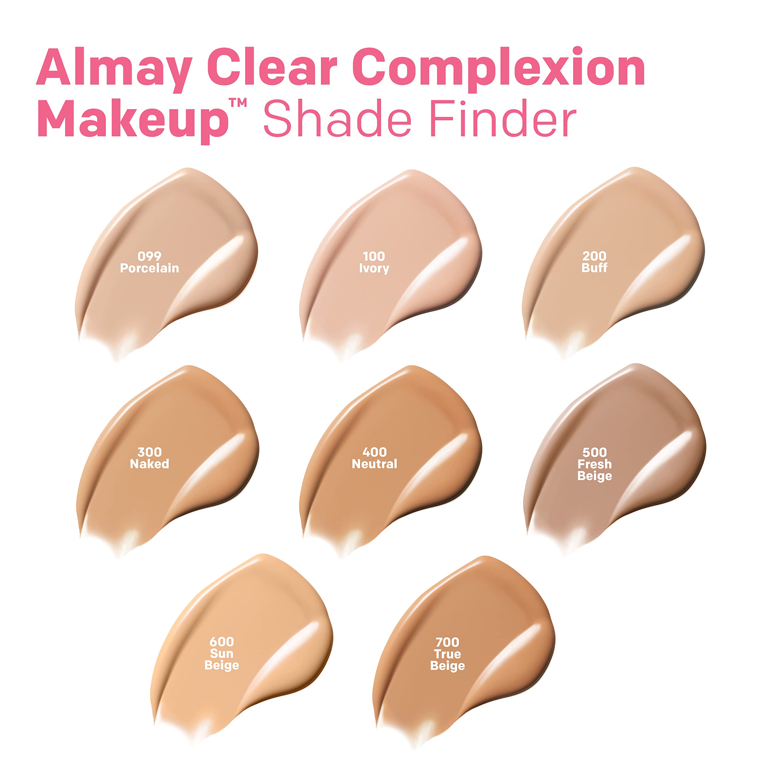 Almay Clear Complexion Acne Foundation Makeup with Salicylic Acid, Medium Coverage, Soft Matte Finish, Hypoallergenic, Cruelty- & Fragrance-Free, Dermatologist Tested, 710 Natural Tan, 1 fl oz