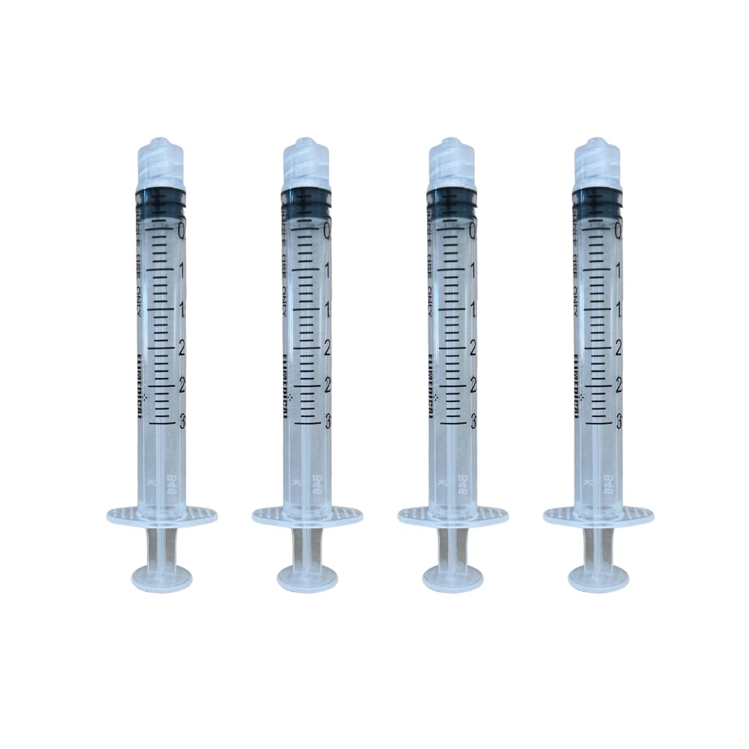 Elimedical Veterinary Disposable Syringe, 3cc Luer Lock, Without Needle, Individually Packaged, 100 per box, 03LT