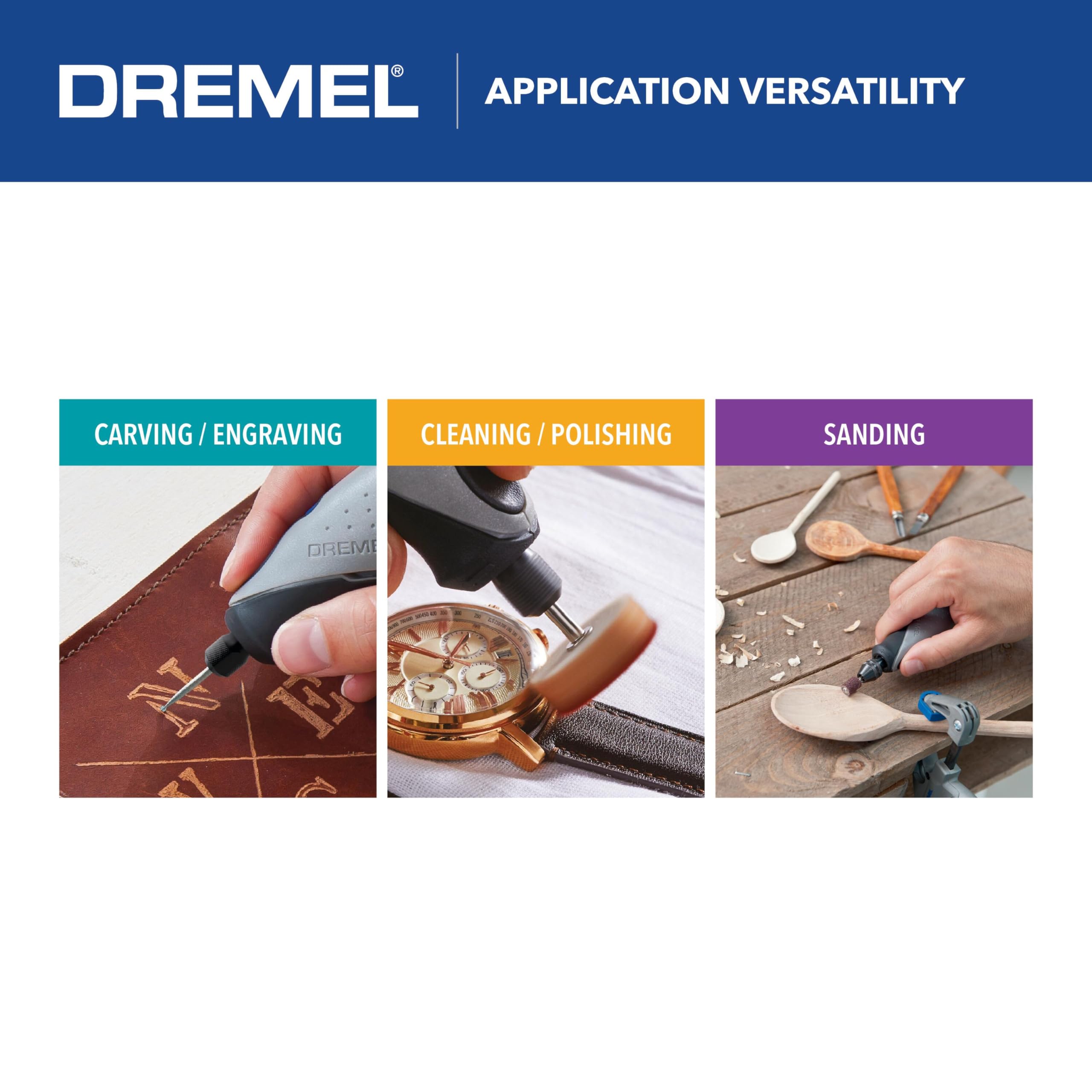 Dremel 2050-15 Stylo+ Versatile Craft Rotary Tool, Wood Carving Detail Tool, Perfect for Glass Etching, Leather Burnishing, Jewelry Making, Polishing, Woodworking and More Craft Projects , Gray