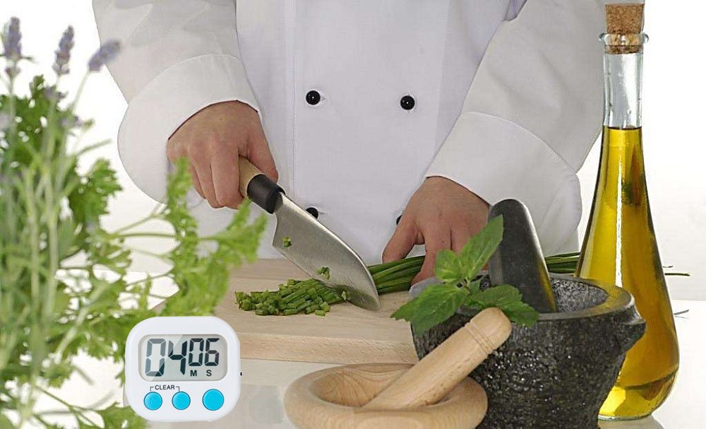 6 Pack Small Digital Kitchen Timer Magnetic Back and ON/Off Switch,Minute Second Count Up Countdown (Multicolored)