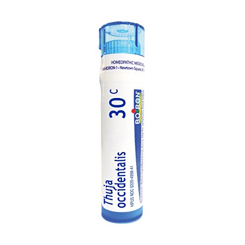 Boiron Thuja Occidentalis 30C 80 Pellets Wart Removal Medicine. Homeopathic Quick-dissolving Pellets for Painless Wart Removal with Natural Active Ingredient