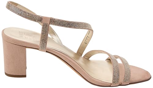Naturalizer Womens Vanessa2 Rhinestone Embellished Strappy Heeled Sandal ,Creme Brulee Beige,10W