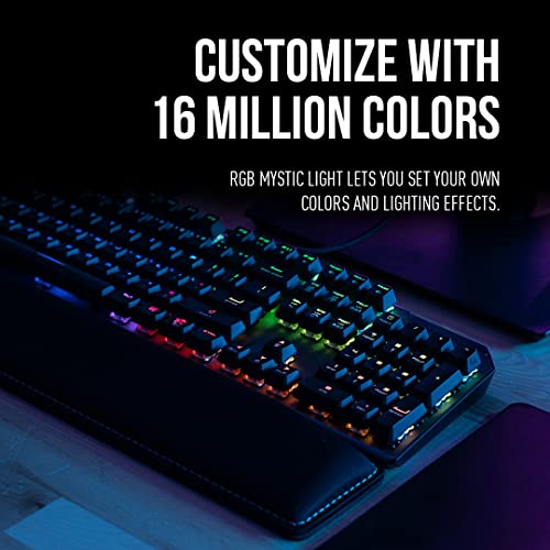 MSI Vigor GK50 Elite LL Mechanical Gaming Keyboard, Clicky Kailh Box White Switches, RGB Mystic Light,Blue