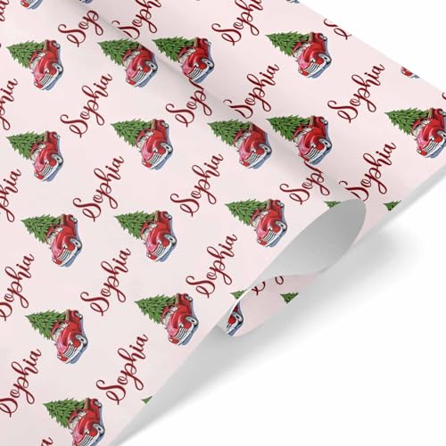 InterestPrint Personalized Christmas Paper Wrapping Paper Roll Design Funny Wrapp PapersCar for Boys Girls Baby Shower Wedding Anniversary