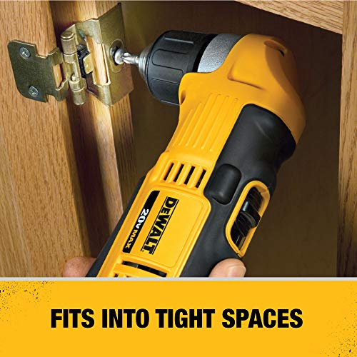 DEWALT 20V MAX* Right Angle Drill, Cordless, Tool Only (DCD740B)