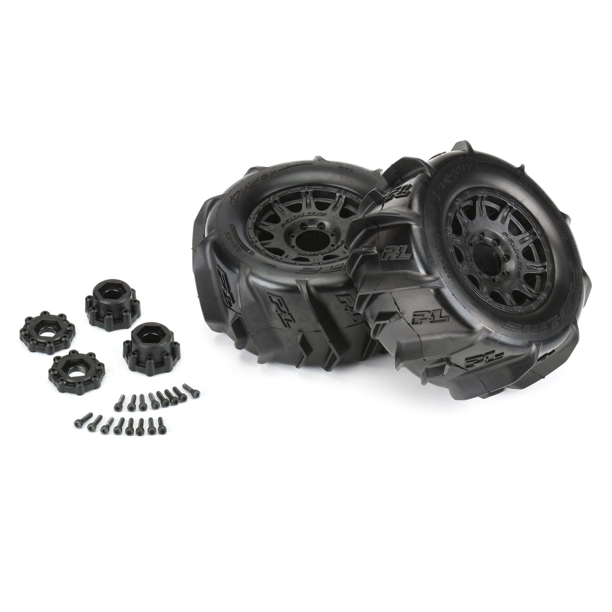 Pro-line Racing 1/8 Dumont F/R 3.8" MT Tires Mounted 17mm Blk Raid 2 PRO1019210